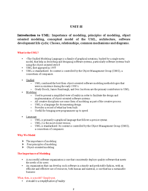 OOAD unit-1 - Ooad notes - UNIT-I Introduction: The Structure of ...