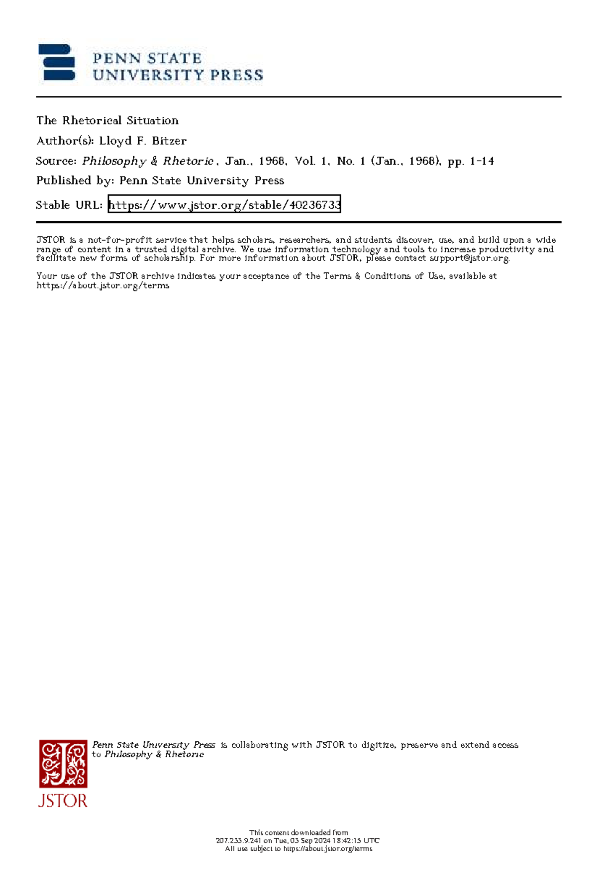 Rhetorical Situation Analysis: Insights from Lloyd F. Bitzer's Work ...