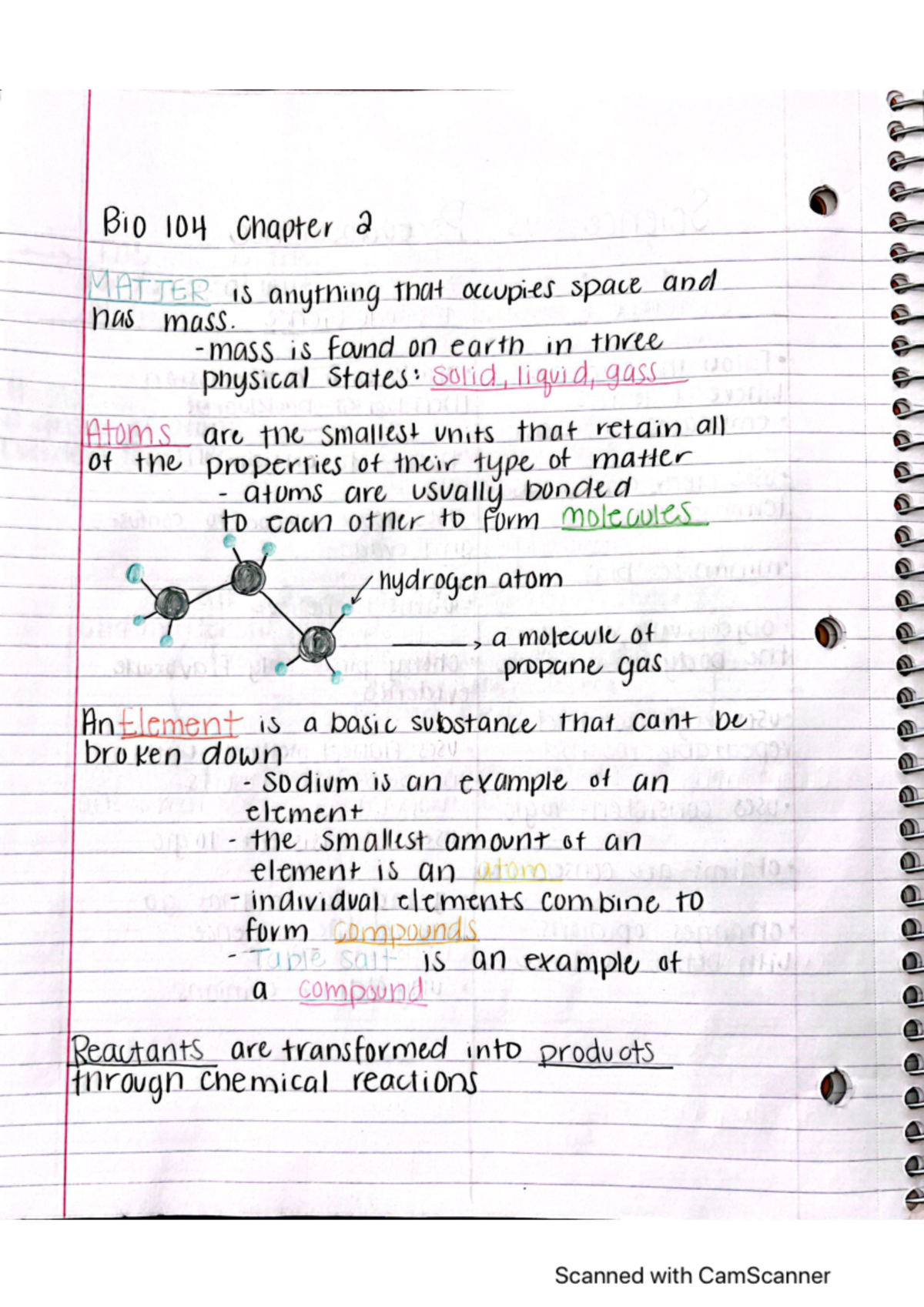 Bio 104 Lecture Notes: Chapter 2 - Matter and Atoms Overview - Studocu