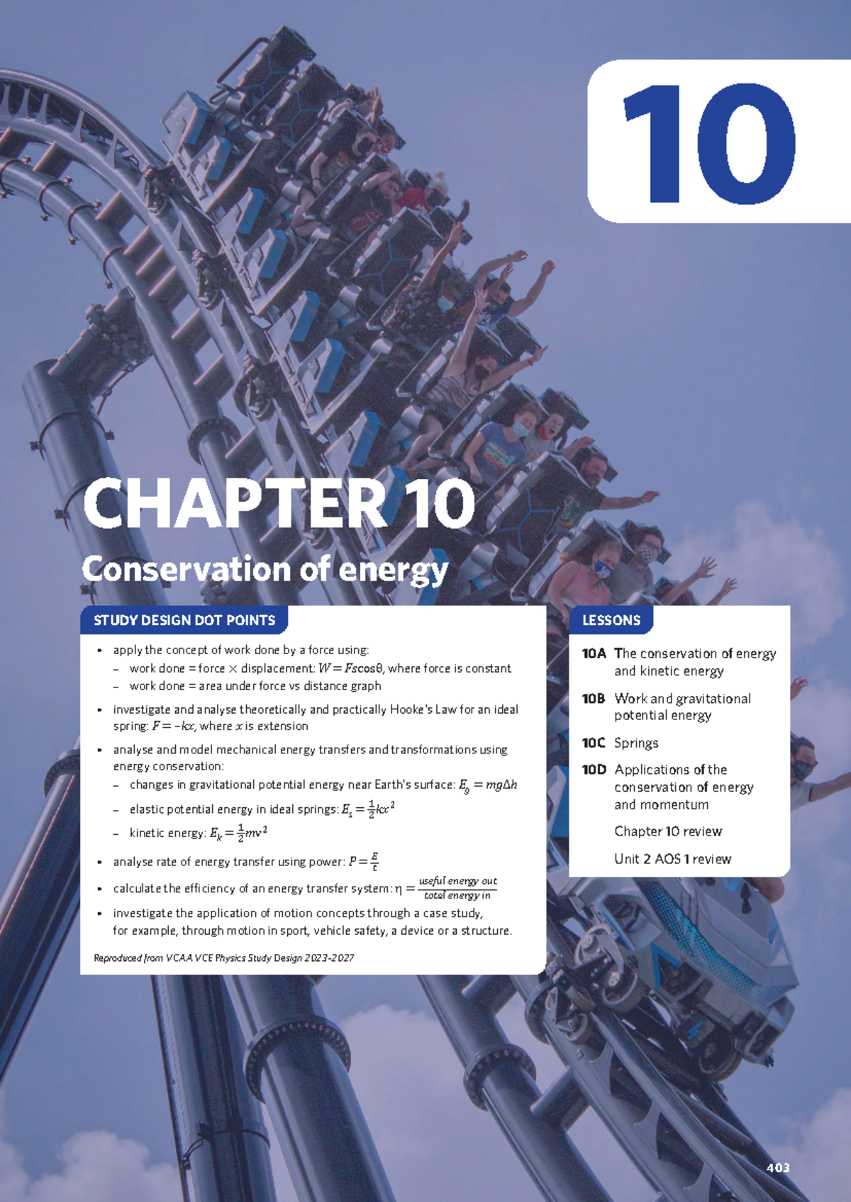 VCE Physics Unit 12: Chapter 10 - Conservation of Energy Study Notes ...