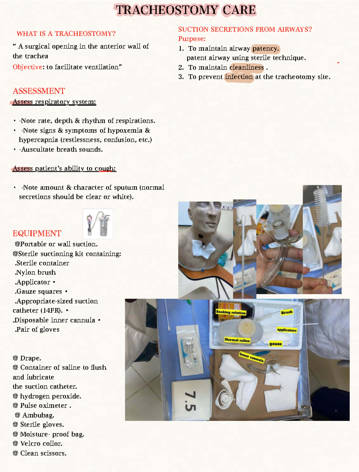 TRACHEOSTOMY CARE: Nursing Studies Theory & Practice (4) - Studocu