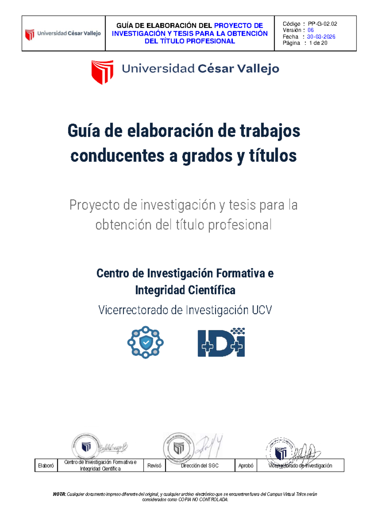 Guía de Elaboración del Proyecto de Investigación y Tesis V06 - Studocu