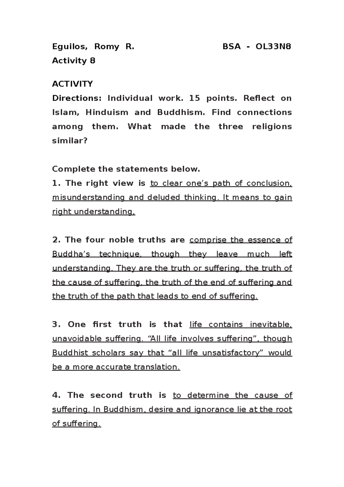 Activity#8 SS02 Eguilos - Eguilos, Romy R. BSA - OL33N Activity 8 ...