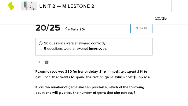 CA M2 - UNIT 2 MILESTONE 2: Solving Linear Equations & Inequalities ...