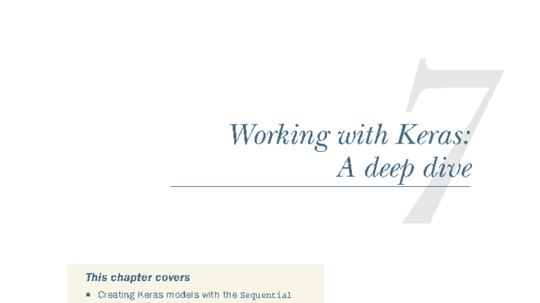 Keras Deep Learning Techniques: A Comprehensive Guide (DL101) - Studocu