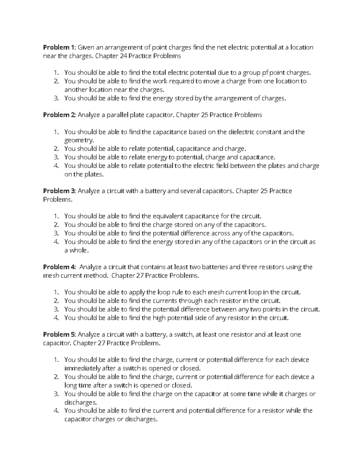 PHYS212Exam3 - Exam detailed example questions. - Problem 1: Given an ...