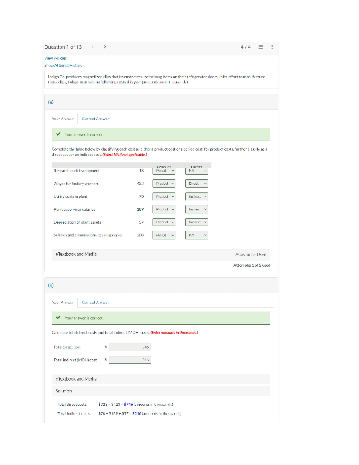 Problem Set 4: Cost Classification and Management Analysis - Studocu