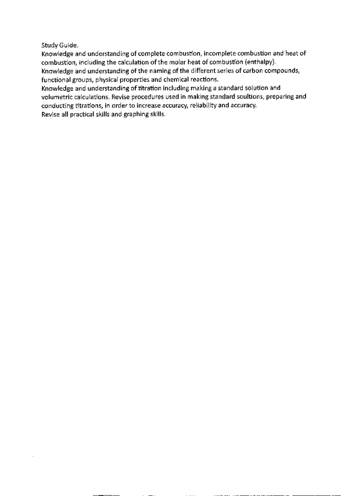Study Guide: Combustion, Titration, and Volumetric Analysis Techniques ...