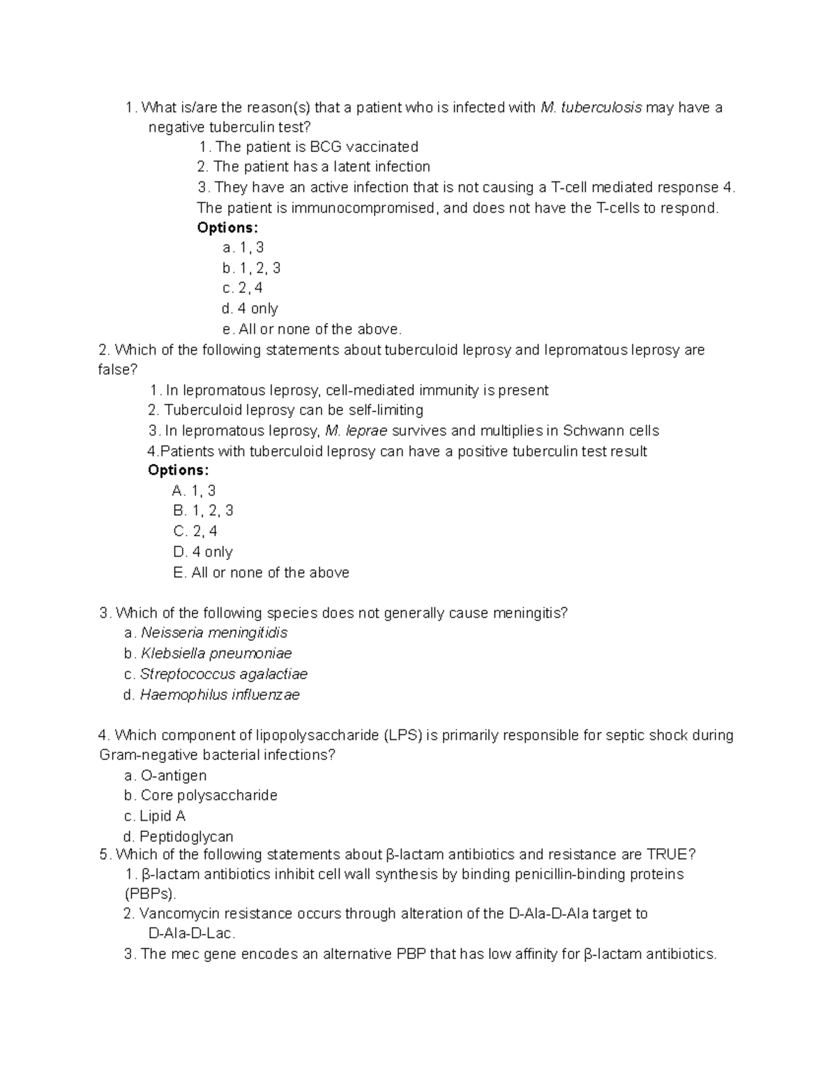 Micro Imm 2500 Final Exam Qbank: Key Concepts & Questions - Studocu