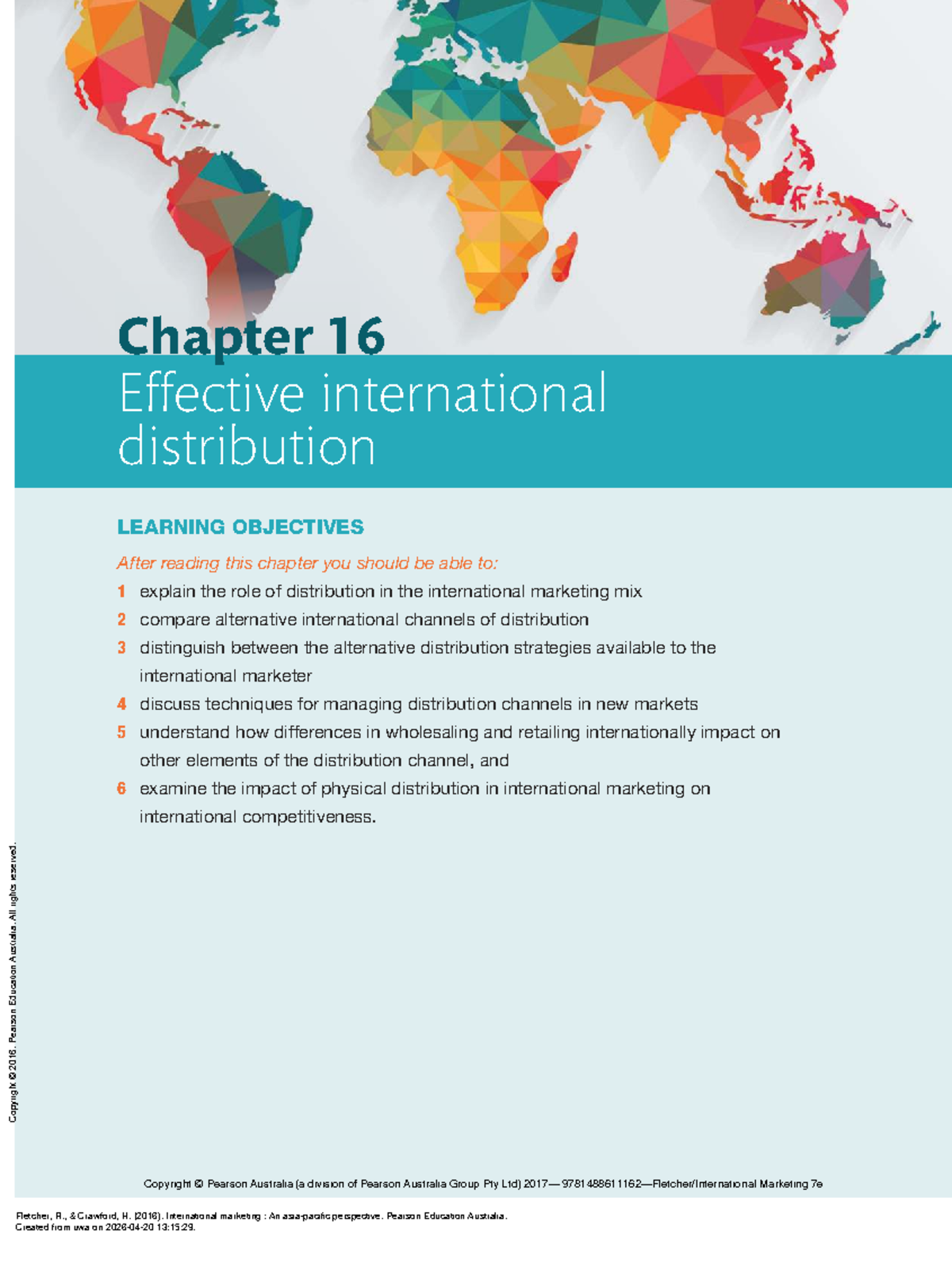 Chapter 1: Effective International Distribution - Studocu