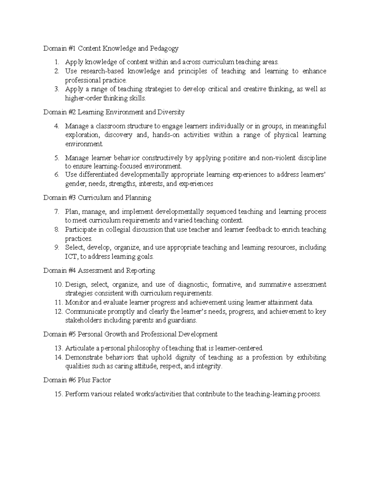 PPST Domain and Objective: Enhancing Teaching Practices and Learning ...