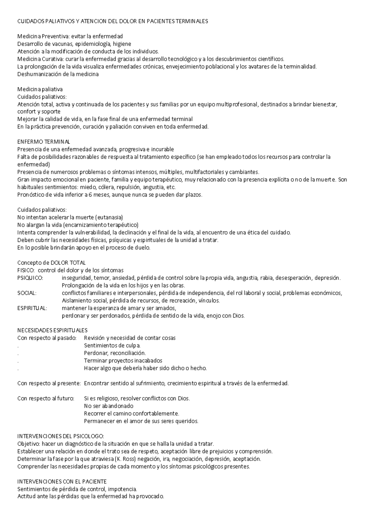 CUIDADOS PALIATIVOS Y ATENCIÓN DEL DOLOR EN PACIENTES TERMINALES ...