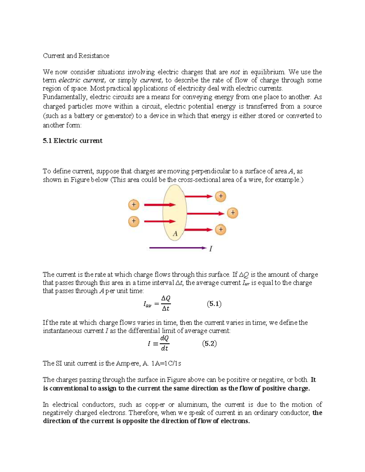 Electric Current and Resistance in Circuits: Key Principles and ...