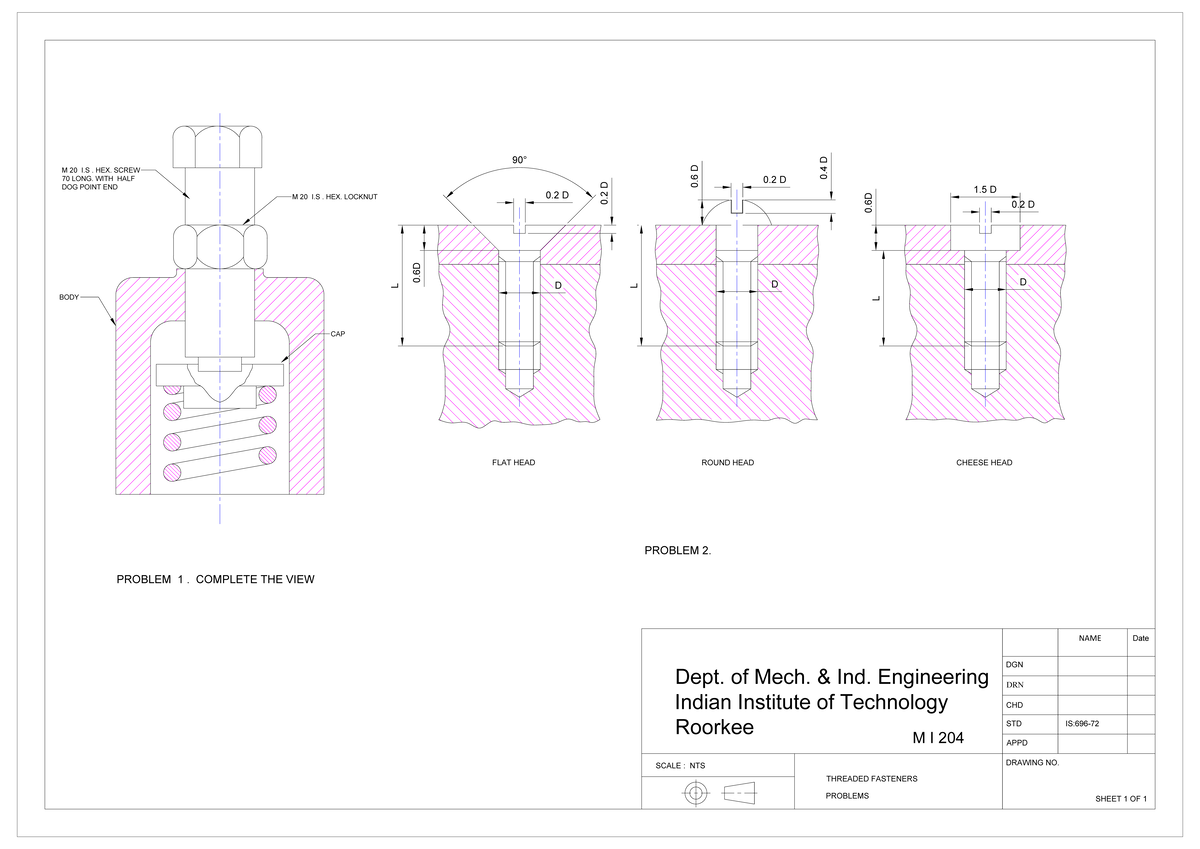 Sheet 6 TASolution - Practice works by Prof: Avinash Parashar - NAME Date DGN DRN CHD STD APPD ...