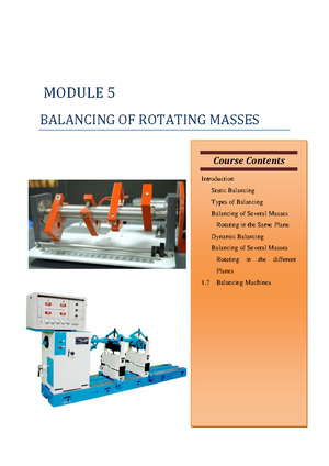 Balancing Rotating Masses - BALANCING OF ROTATING MASSES 206MAE Solid ...