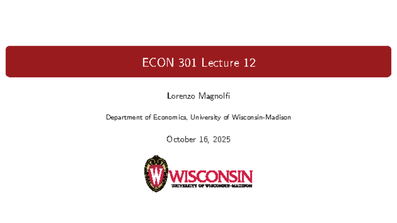 ECON 301 Lecture 12: Behavioral Economics & Production Functions - Studocu