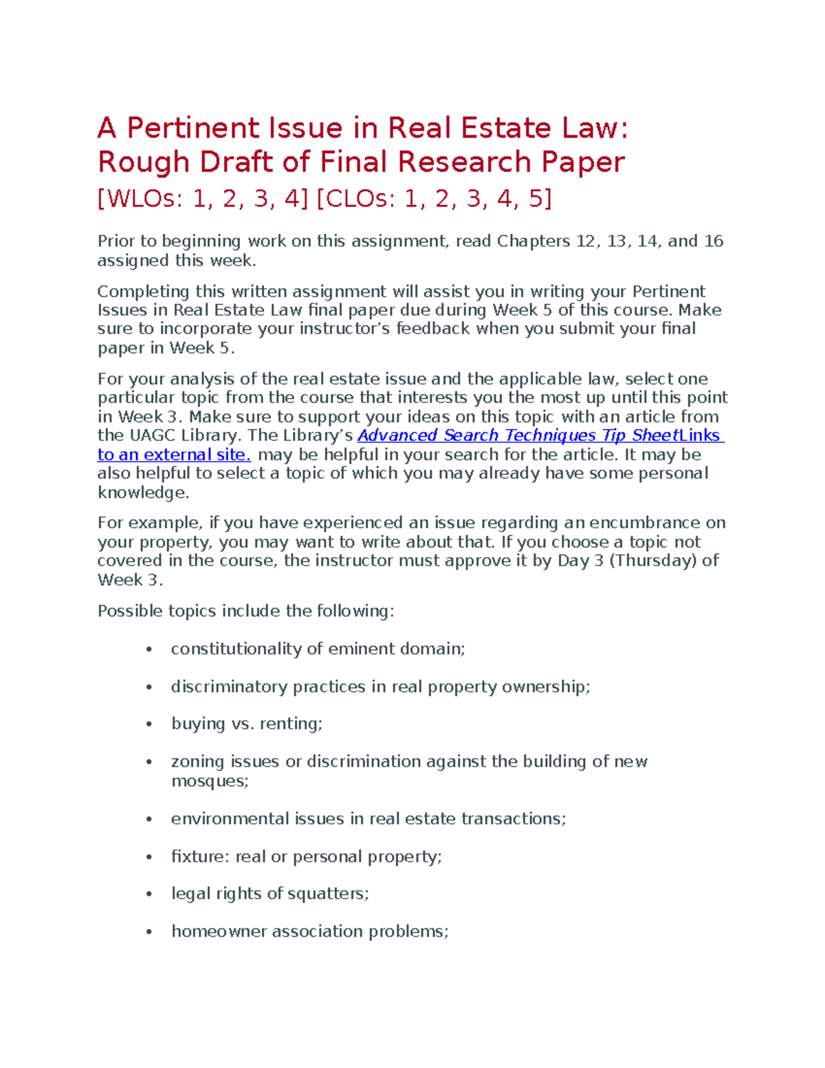 RES345: Rough Draft of Final Research Paper on Environmental Issues in ...
