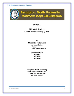 Foodproject xx - FInal Year project report online food ordering system ...