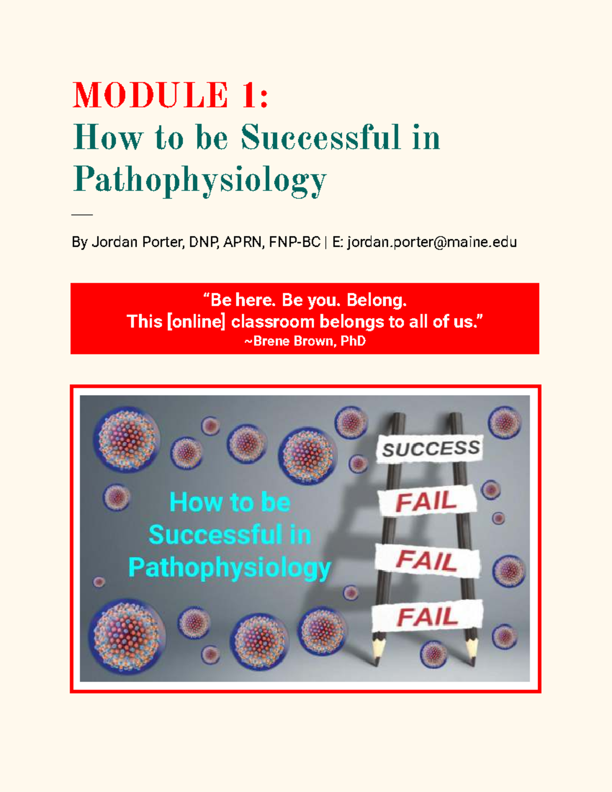 NUR 303 Module 1: Strategies for Success in Pathophysiology - Studocu