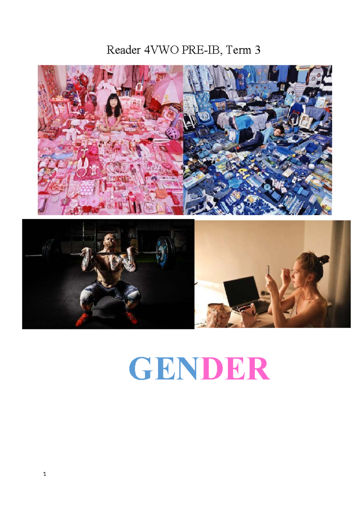 Reader 4VWO Term 3 GENDER 1 Assignment: Exploring Masculine and ...