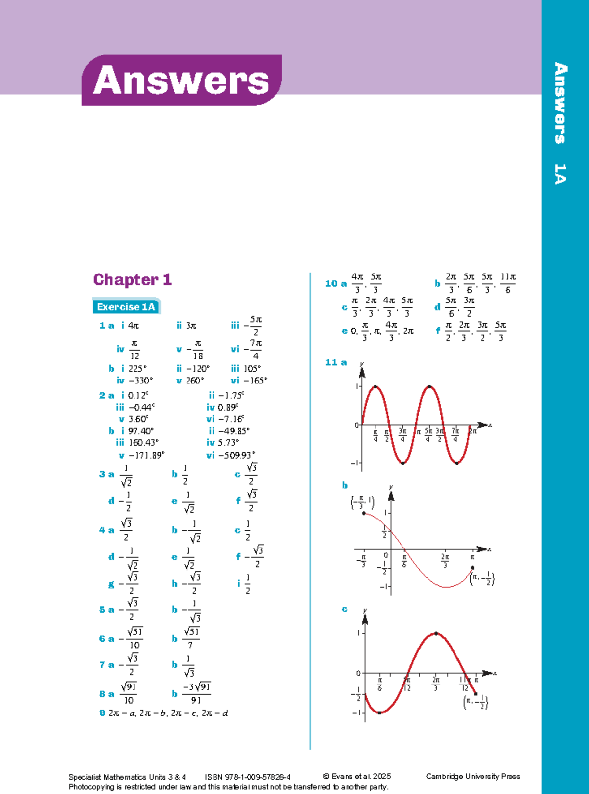 Chapter 1-20 Answers for Specialist Mathematics Units 3 & 4 - Studocu
