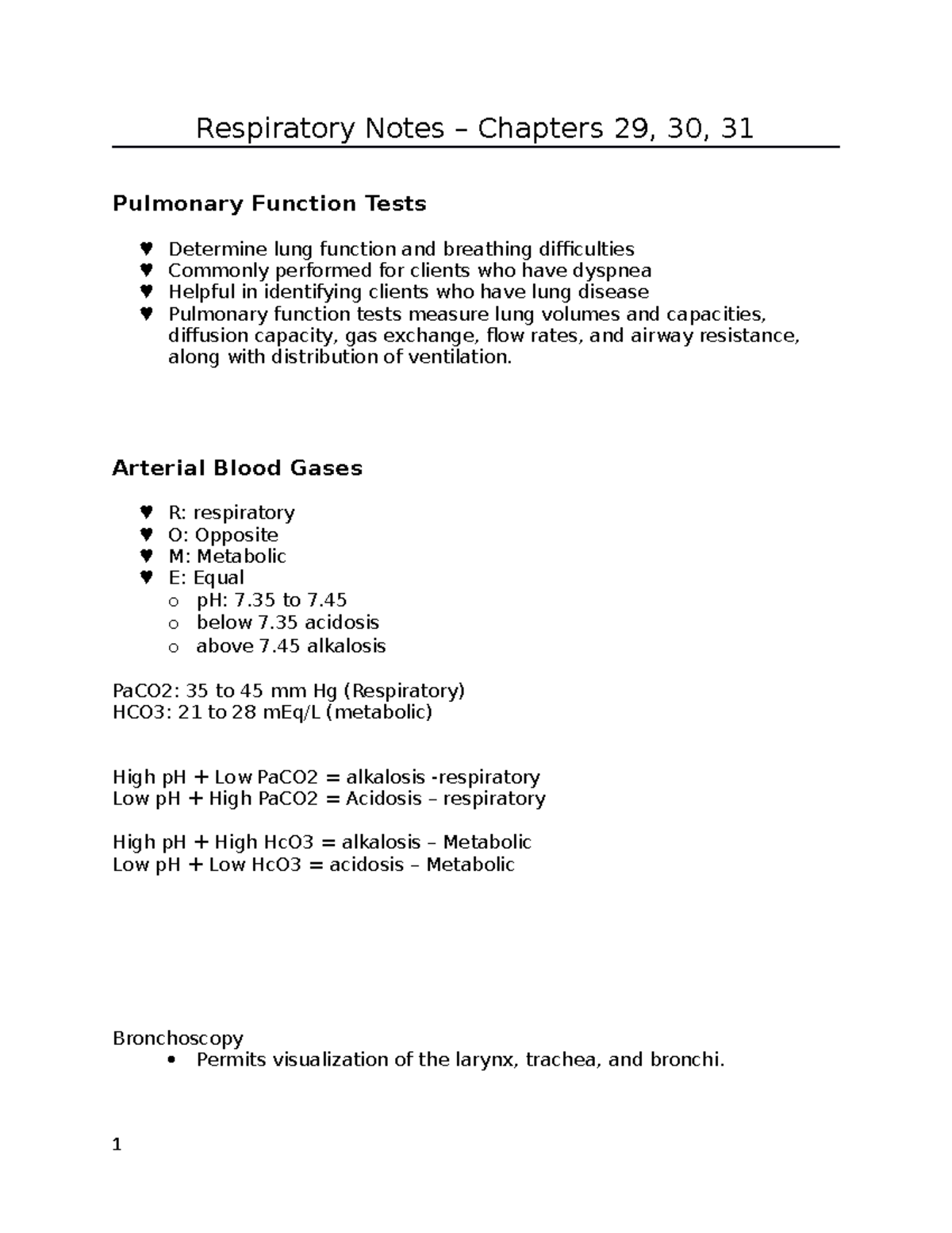 Respiratory Notes chapter 29,30,31 - Respiratory Notes – Chapters 29 ...