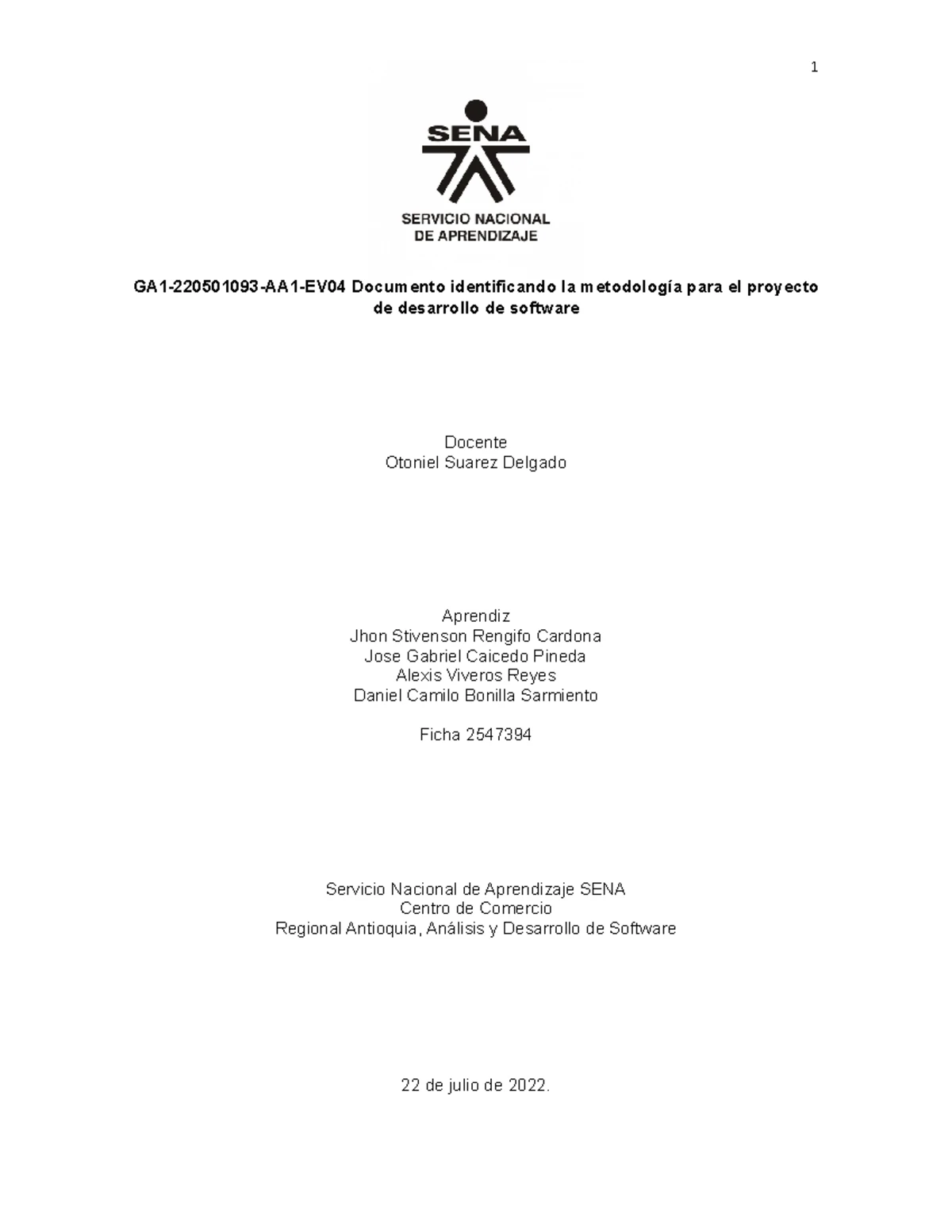 GA2-2402015 28-AA2-EV01 planteamiento de ecuación - GA2-240201528-AA2-EV01: Planteamiento de ...