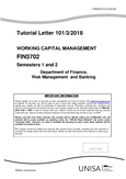 FIN3701 - Unisa - Financial Management - Studocu