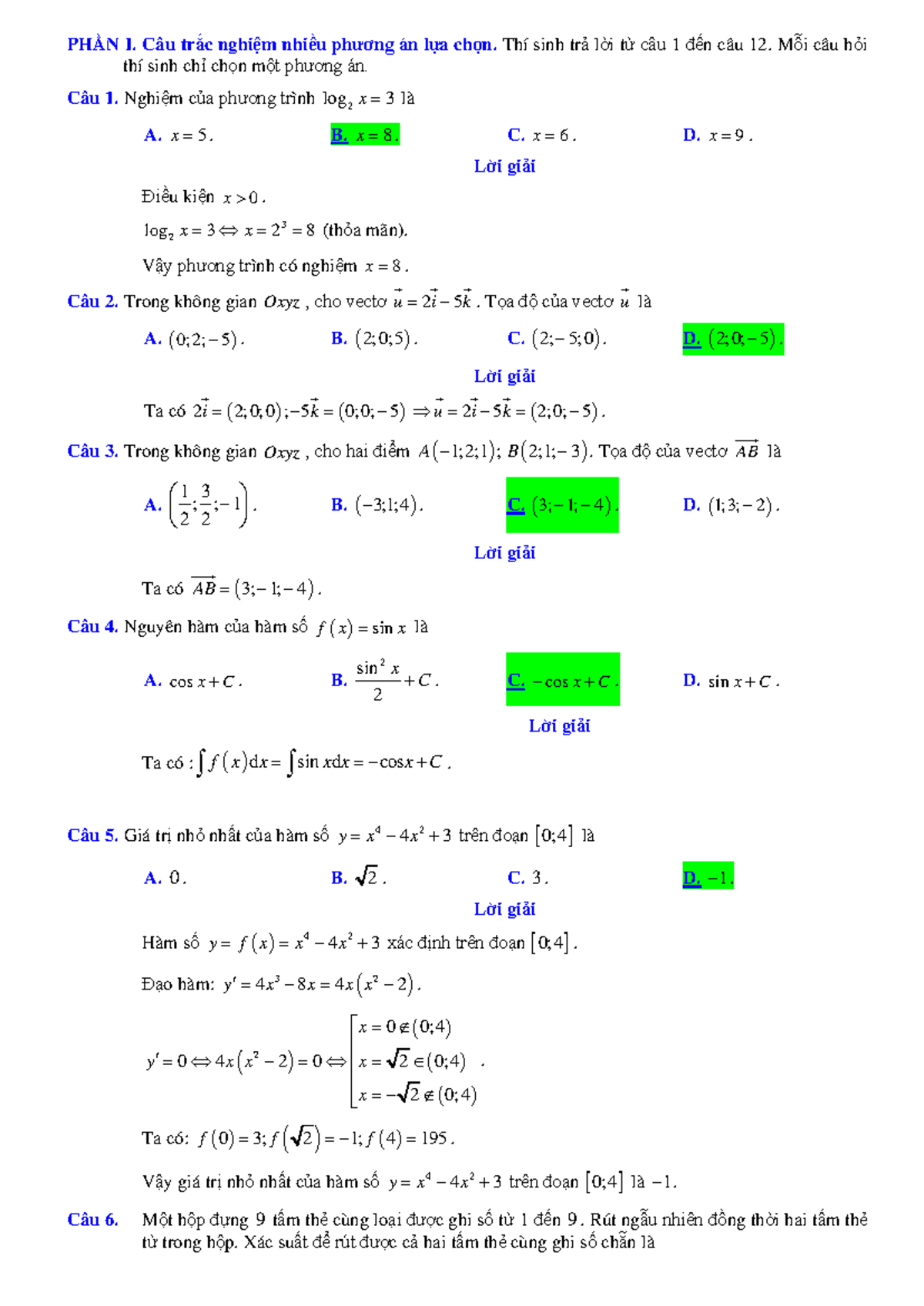 Câu trắc nghiệm nhiều phương án lựa chọn - 13-SGD BAC Giang-2025-HDG ...