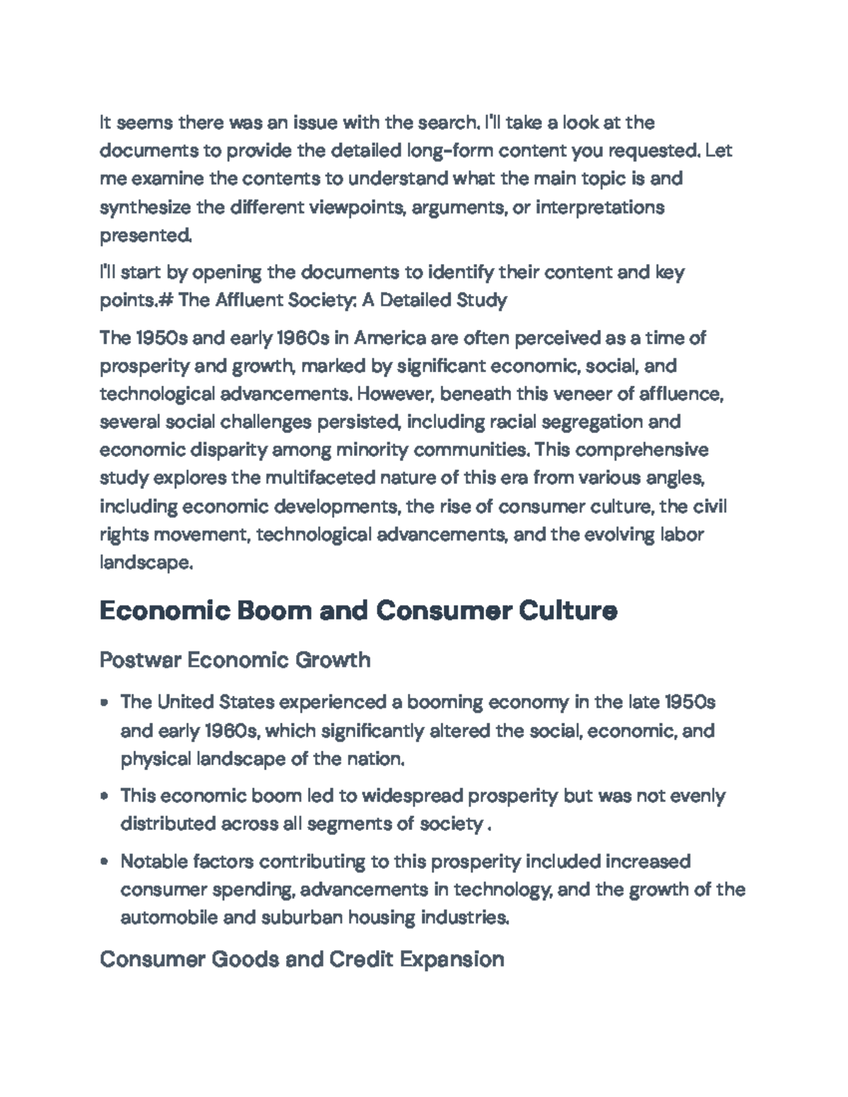 The Affluent Society (1950s-1960s): Economic Growth & Social Challenges ...