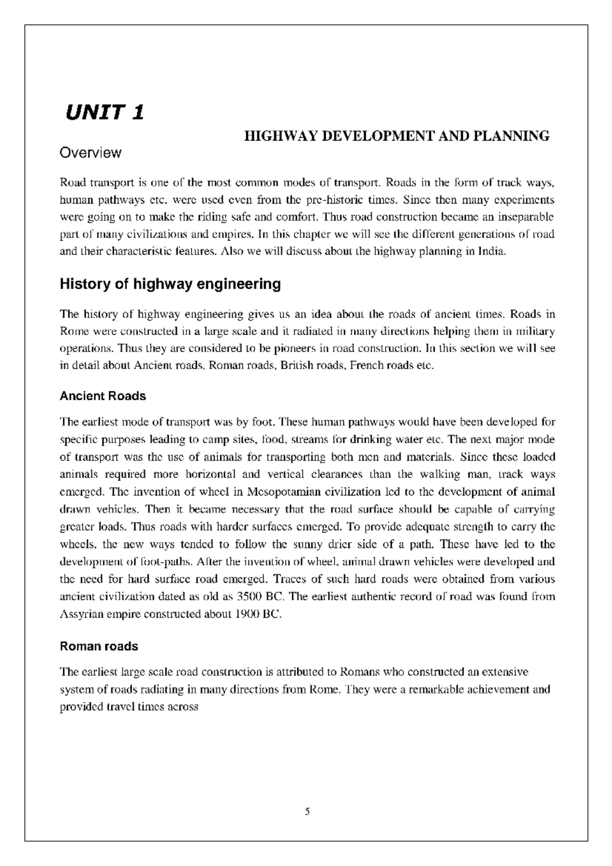 Highway Development and Planning Overview and Strategies - Studocu