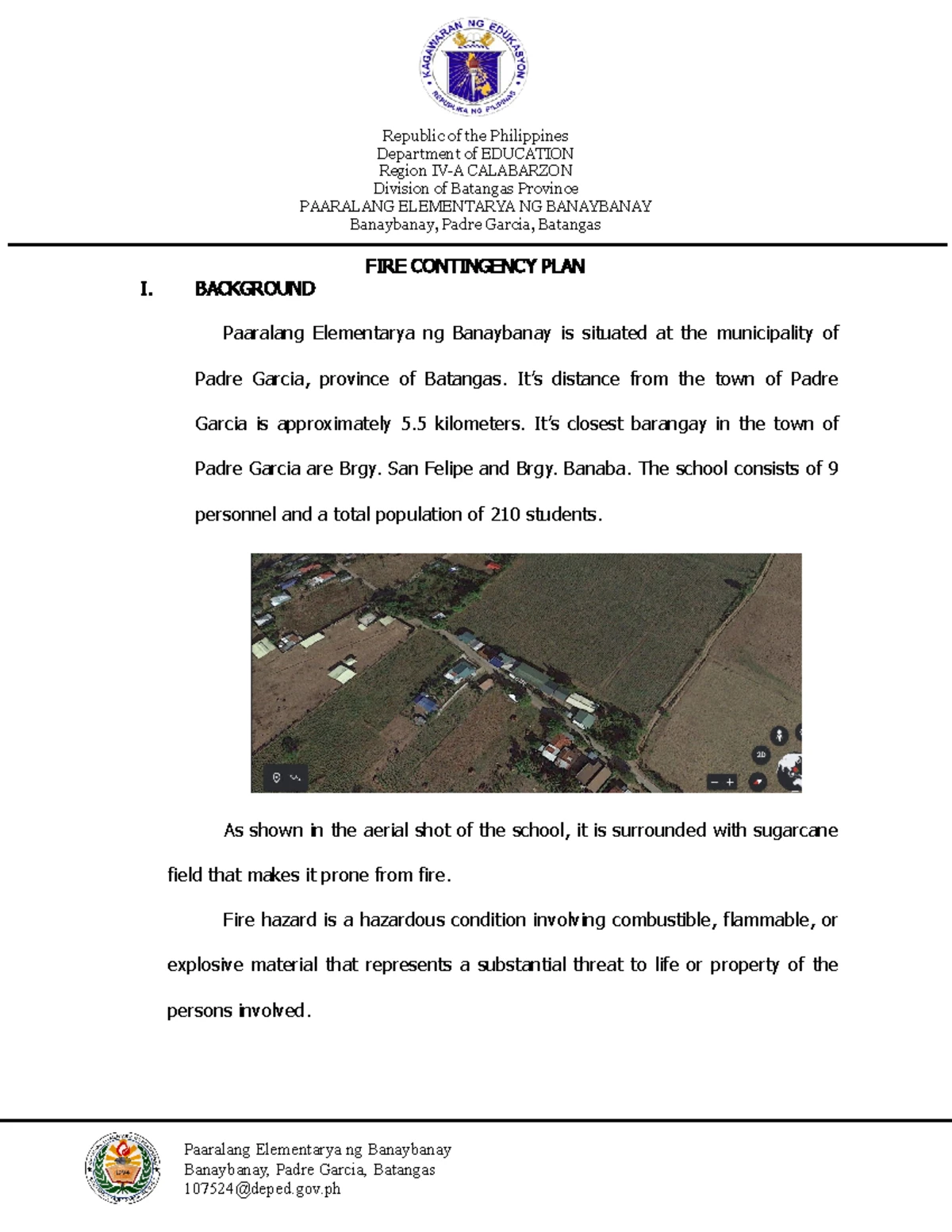 7. Earthquake Contingency PLAN - Department of EDUCATION Region IV-A ...