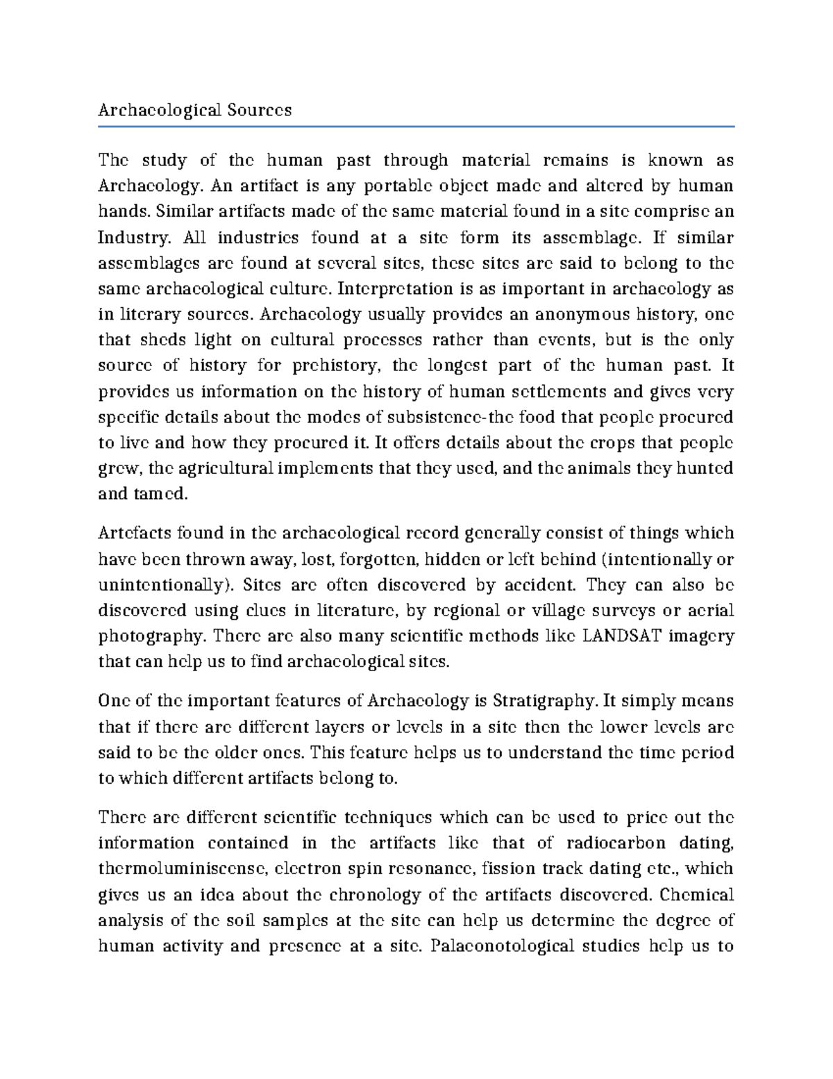 Archaeological Sources: Understanding Human History Through Artifacts ...