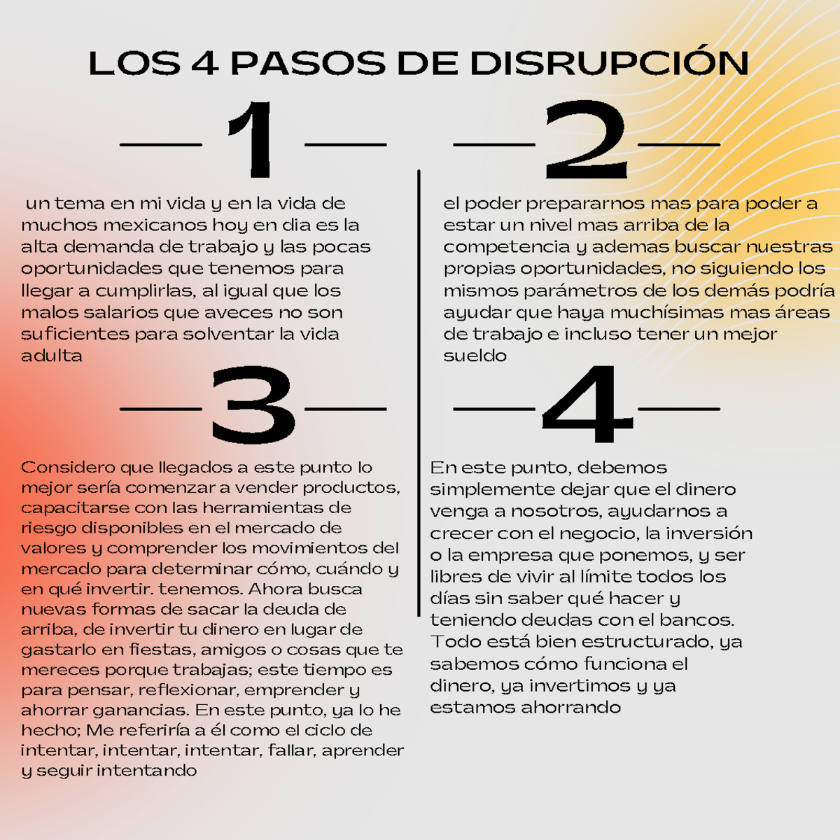 LOS 4 PASOS PARA SUPERAR LA DISRUPCIÓN LABORAL EN MÉXICO - Studocu
