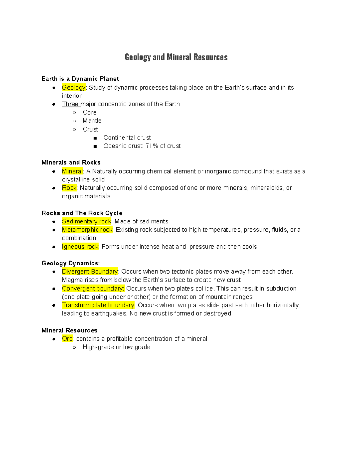 Geology 101: Earth Dynamics, Climate Change, and Pollution Overview ...