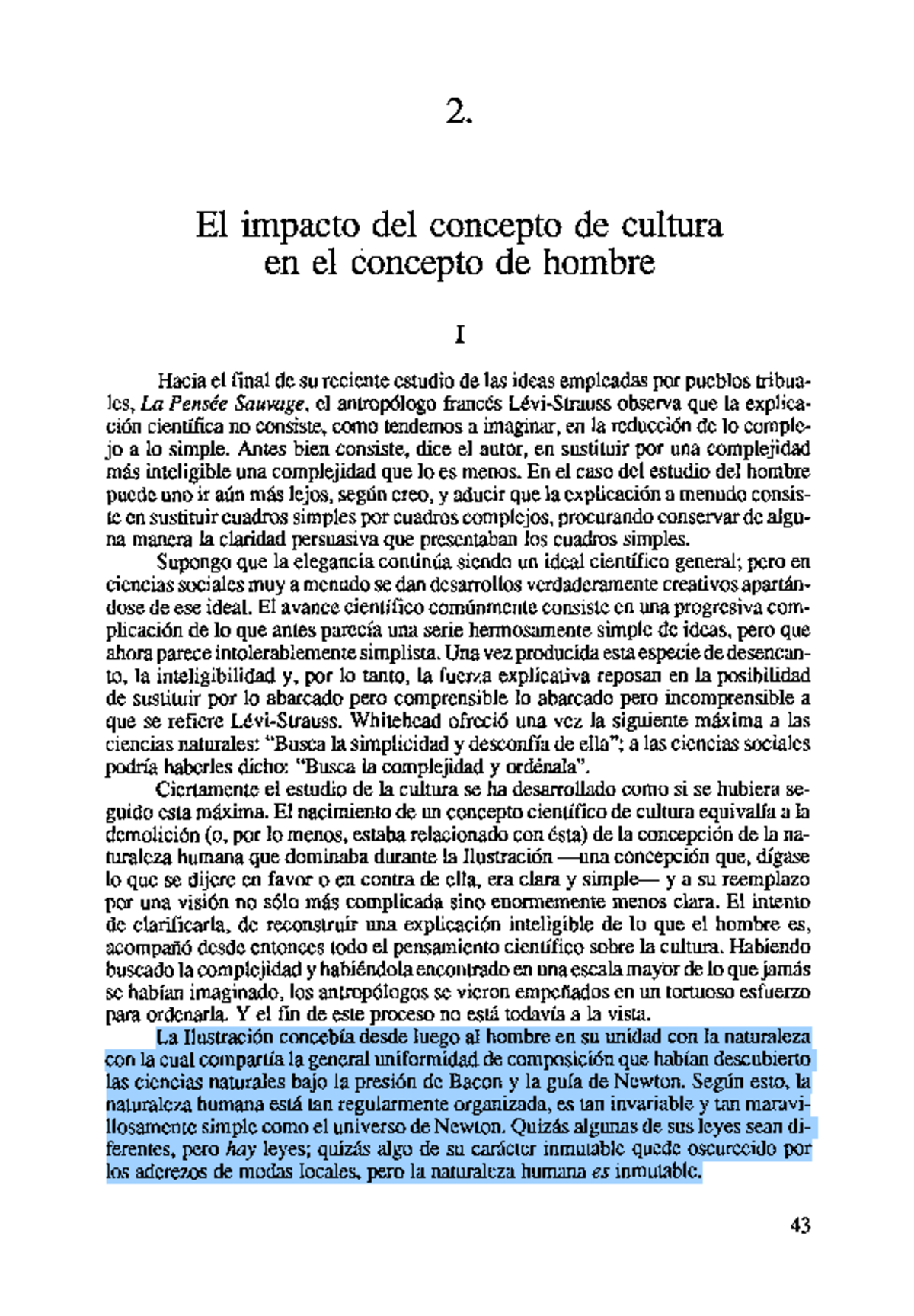 2. El impacto de la cultura en la concepción del hombre - Geertz (1973 ...
