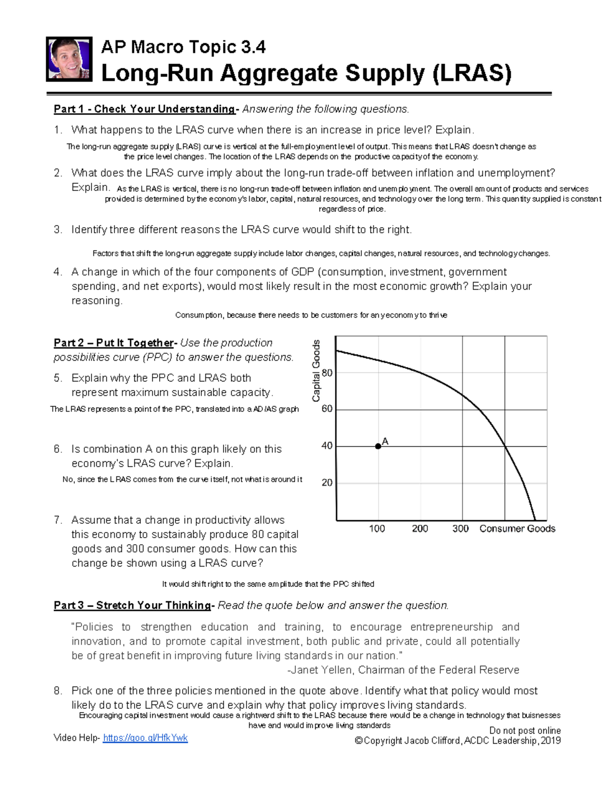AP Macro Quiz 10/3/23: Long-Run Aggregate Supply (LRAS) Insights - Studocu