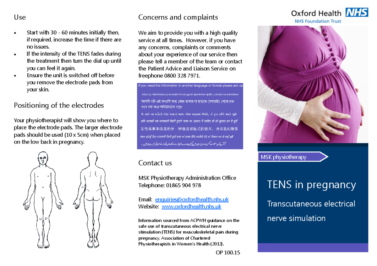 TENS machine in pregnancy - MSK physiotherapy TENS in pregnancy ...