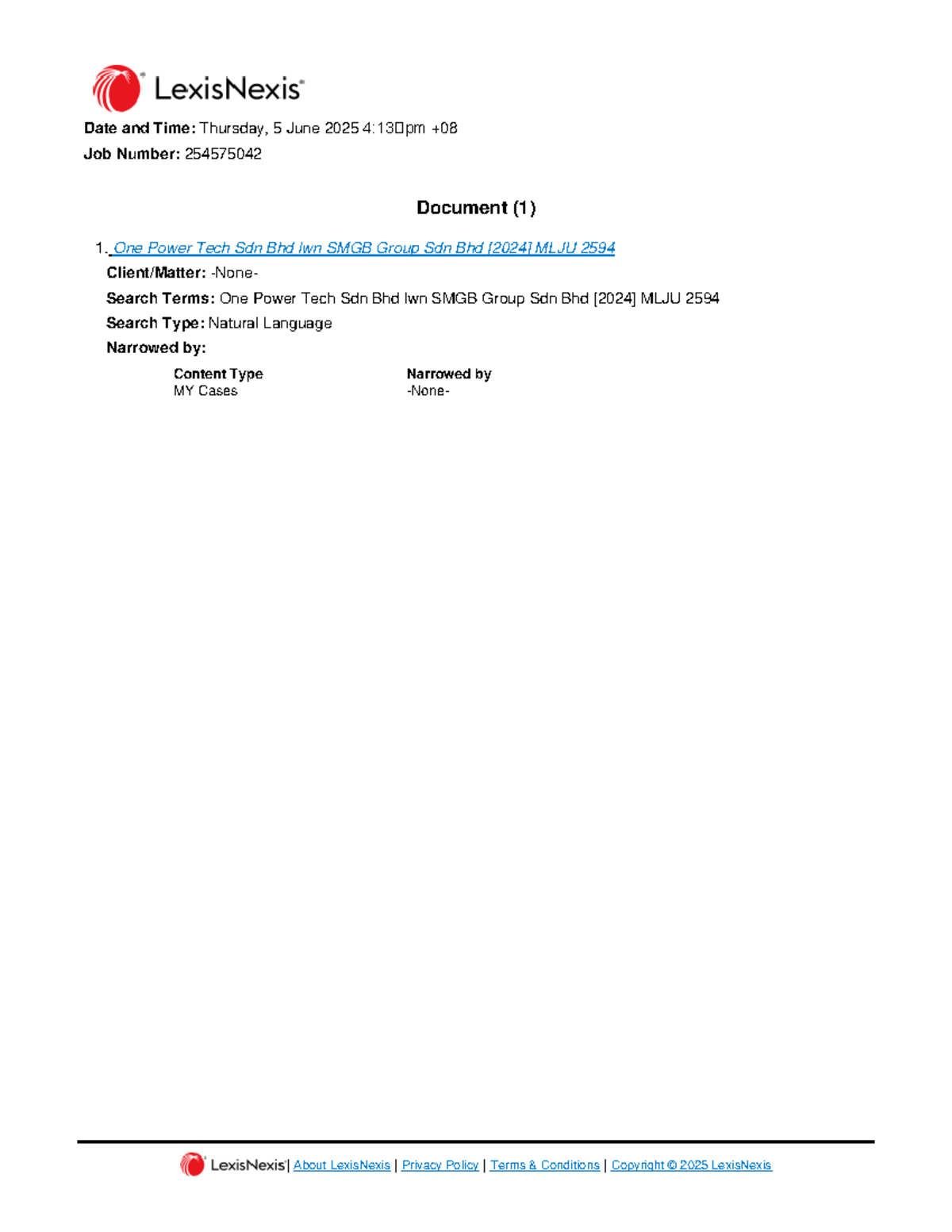 Kes Mahkamahan: One Power Tech Sdn Bhd lwn SMGB Group Sdn Bhd [2024 ...