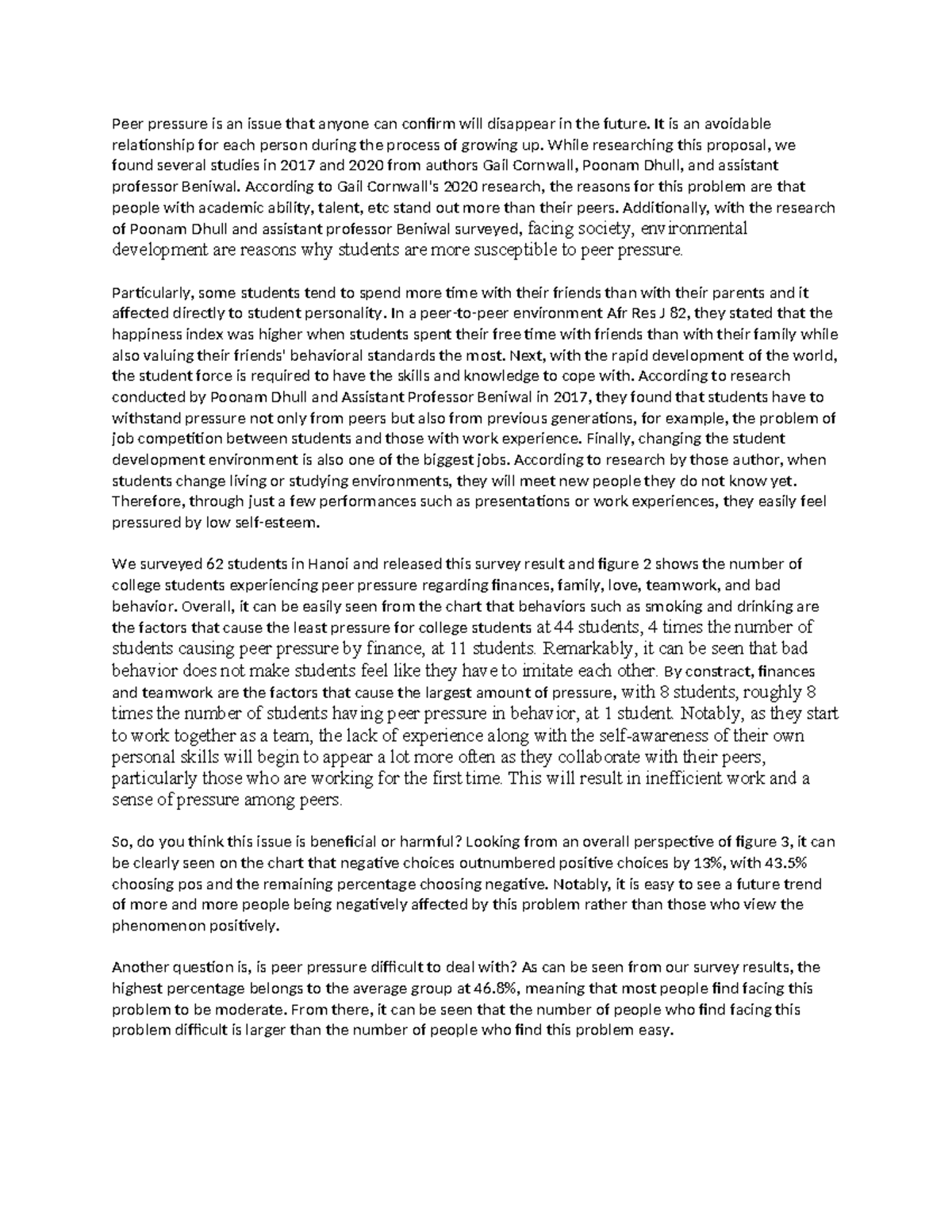 Peer Pressure: Future Implications and Student Experiences Analysis ...