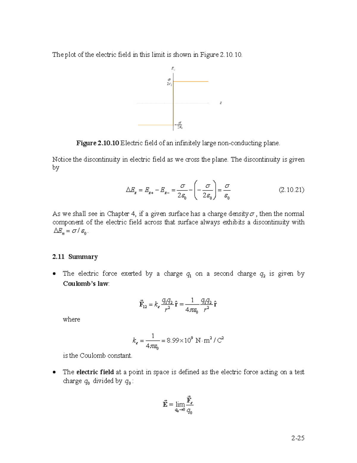 Phys 106 Summary - physics 106 - The plot of the electric field in this limit is shown in Figure ...