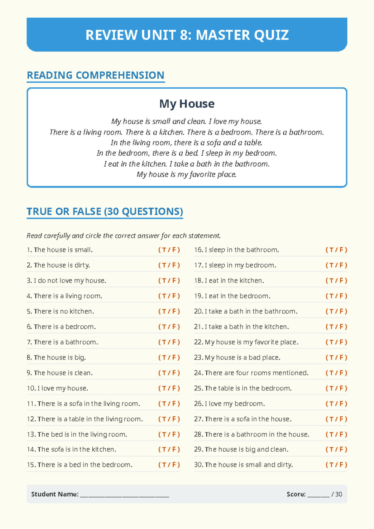 REVIEW UNIT 8: MASTER QUIZ ON READING COMPREHENSION - Studocu