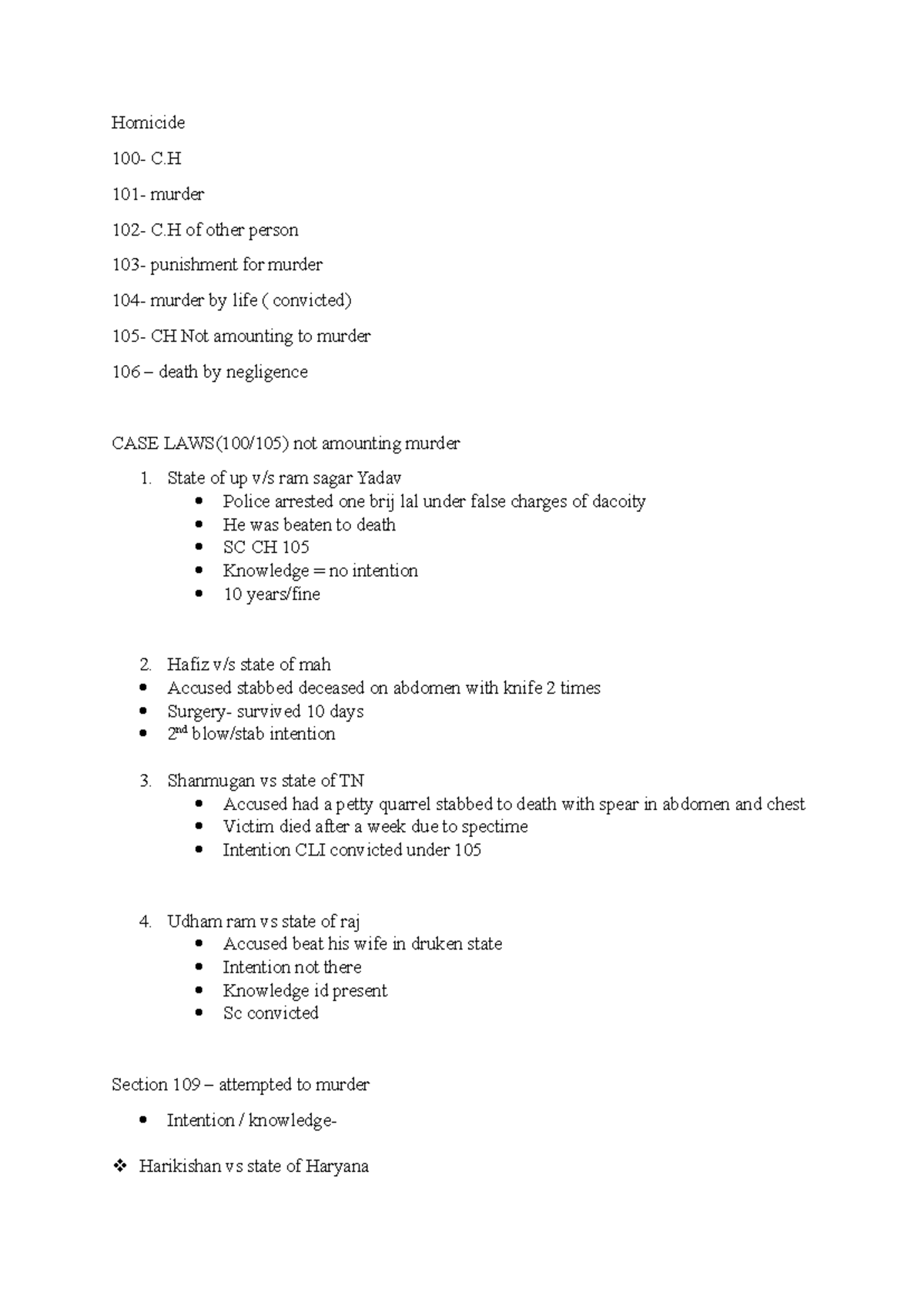 IPC Case Studies: Homicide, Murder, and Culpable Homicide Analysis ...