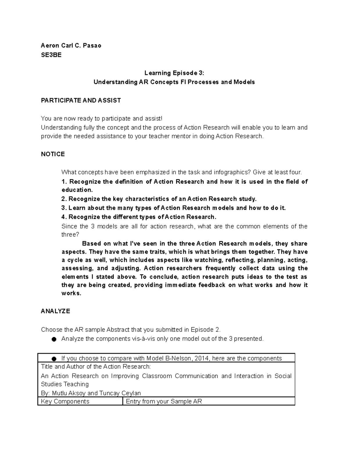 Learning Episode 3: Understanding AR Concepts, Flows & Models (SE3BE) - Studocu