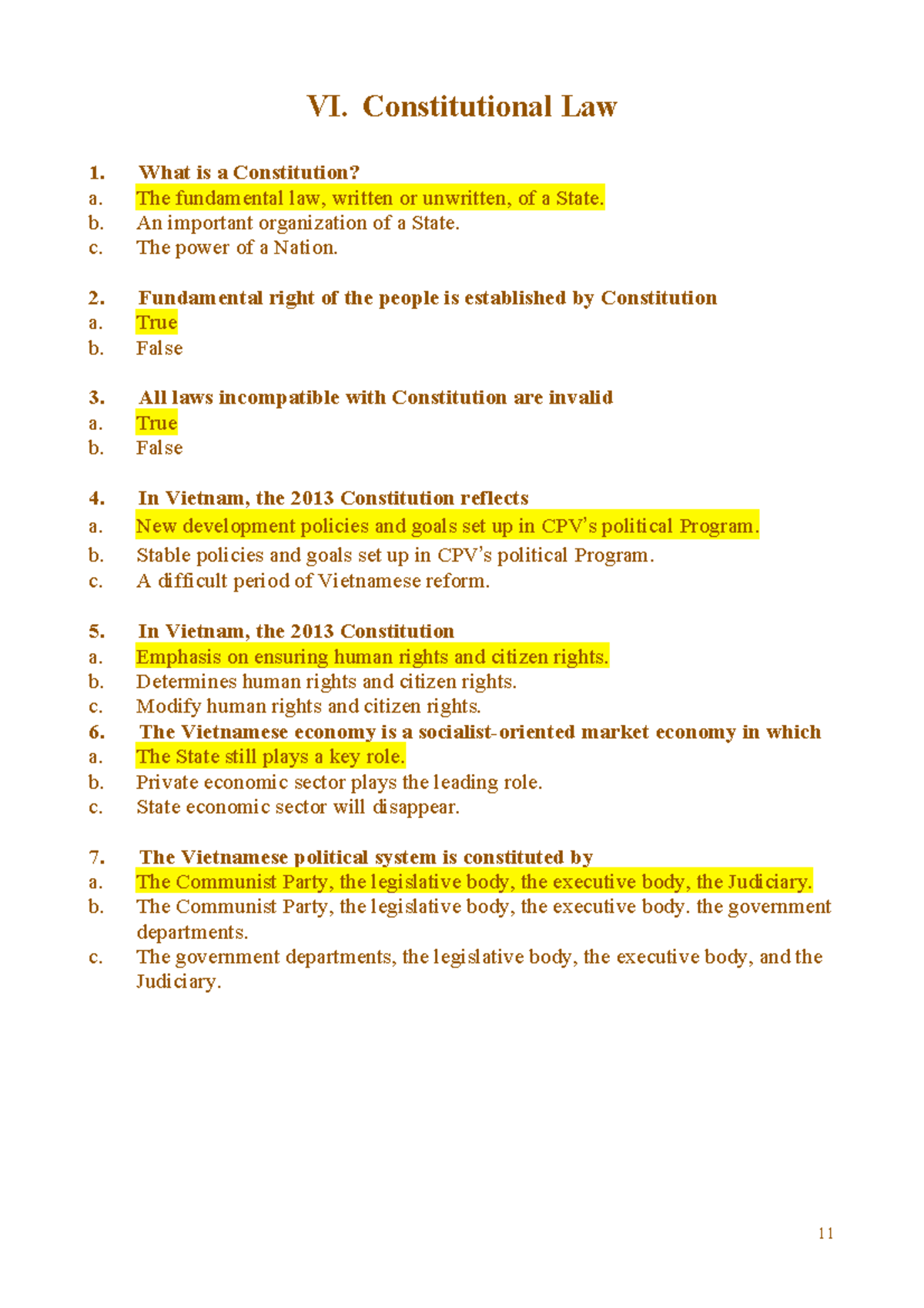 Lesson 6: Overview of Constitutional Law Principles and Rights - Studocu