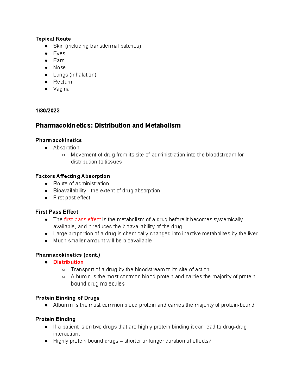Pharm Notes 4 - Topical Route Skin (including transdermal patches) Eyes ...