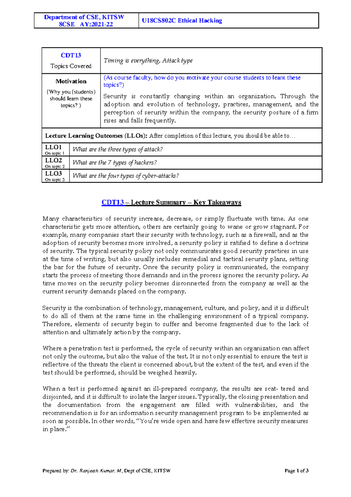 EH Week-5 13 - Noted for EH - Department of CSE, KITSW 8CSE AY:2021-22 ...