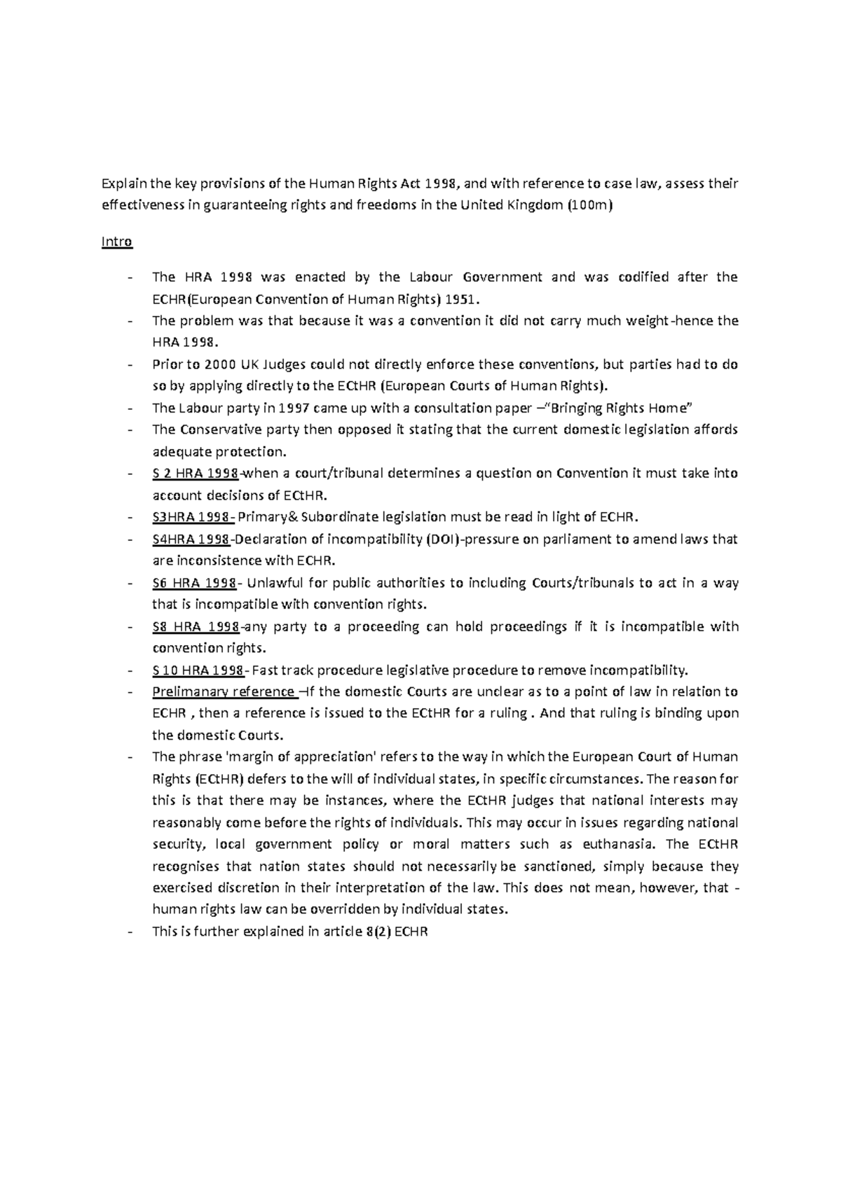 Understanding the Key Provisions of the HRA 1998: A Comprehensive ...