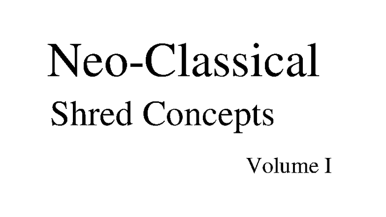 Neo Classical Shred Concepts Vol I: Minor Scales & Patterns - Studocu