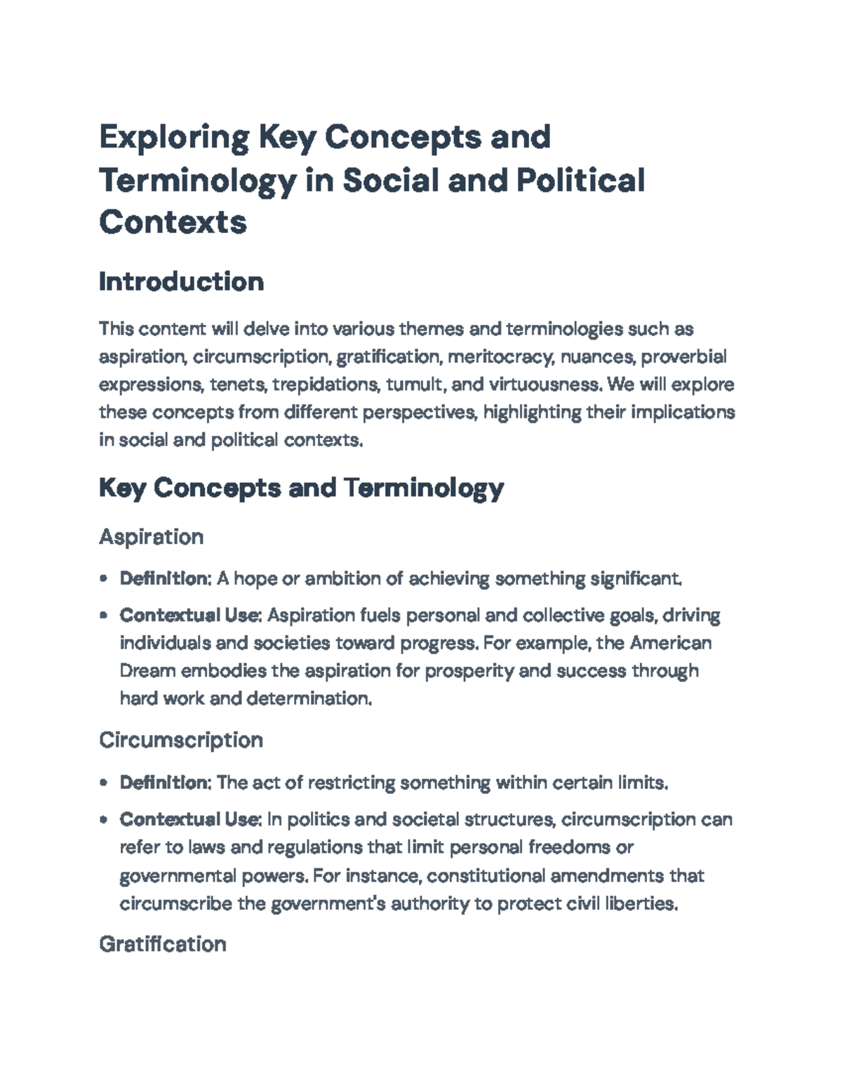 Key Concepts and Terminology in Social and Political Contexts ...